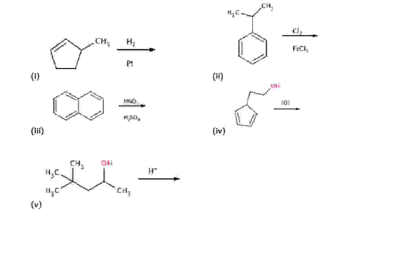 Solved Draw Structures For The Expected Products