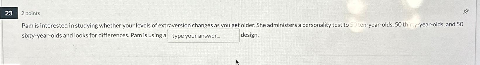 Solved 232 points\\nPam is interested in studying whether | Chegg.com