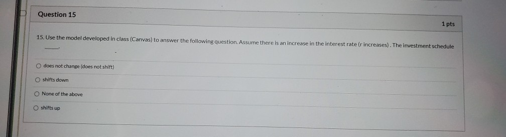 Solved Question 3 1 pts 3. You are given the following data: | Chegg.com