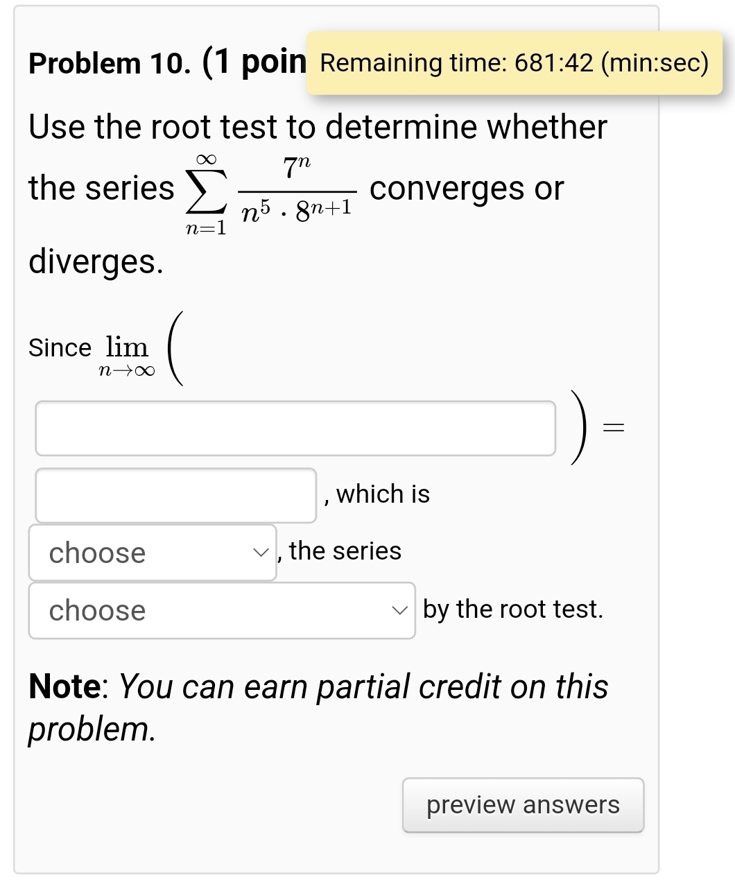 Solved Problem 10. (1 ﻿poin Remaining time: | Chegg.com