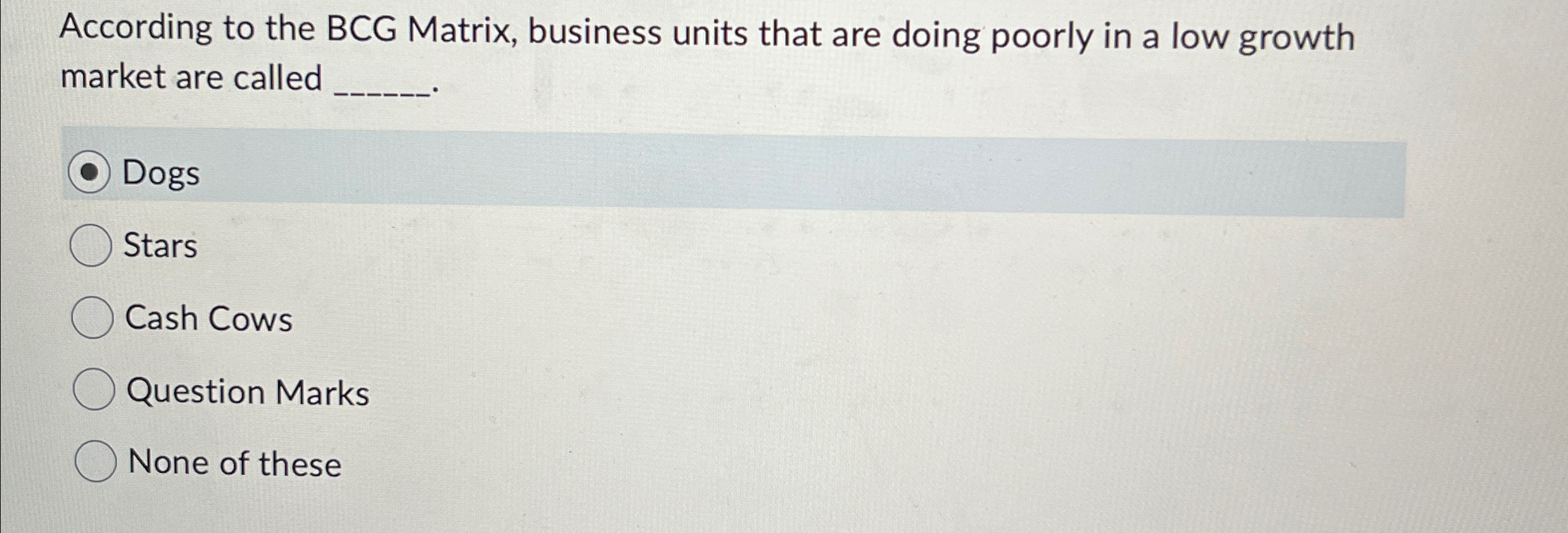 Solved According to the BCG Matrix, business units that are | Chegg.com