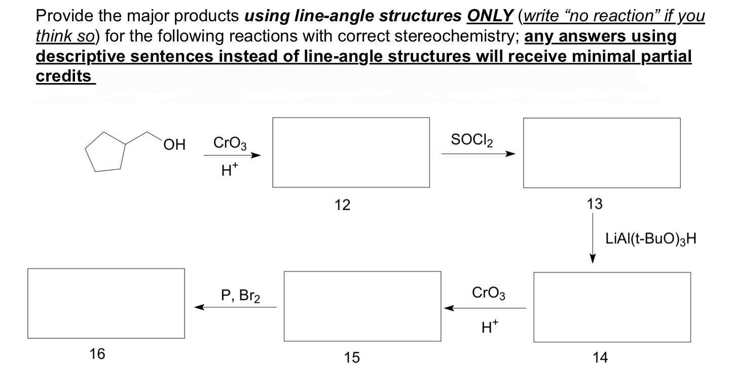 Solved Provide the major products using line-angle | Chegg.com