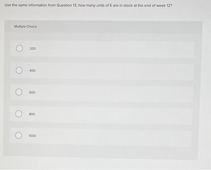 For the next three questions, use the BOM information | Chegg.com