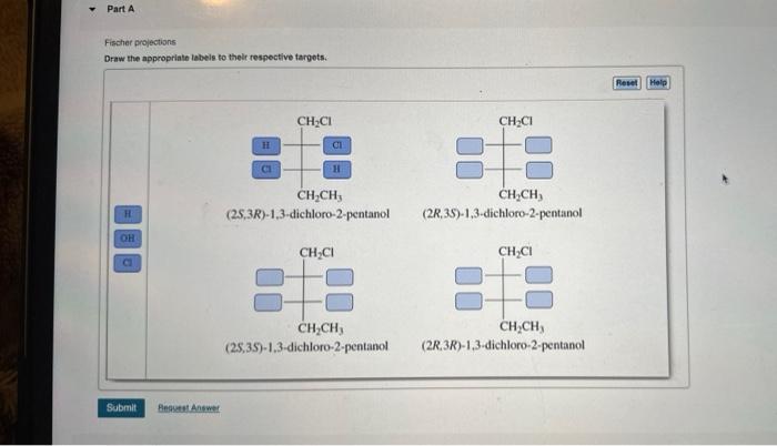 Solved Part A Fischer projections Draw the appropriate | Chegg.com