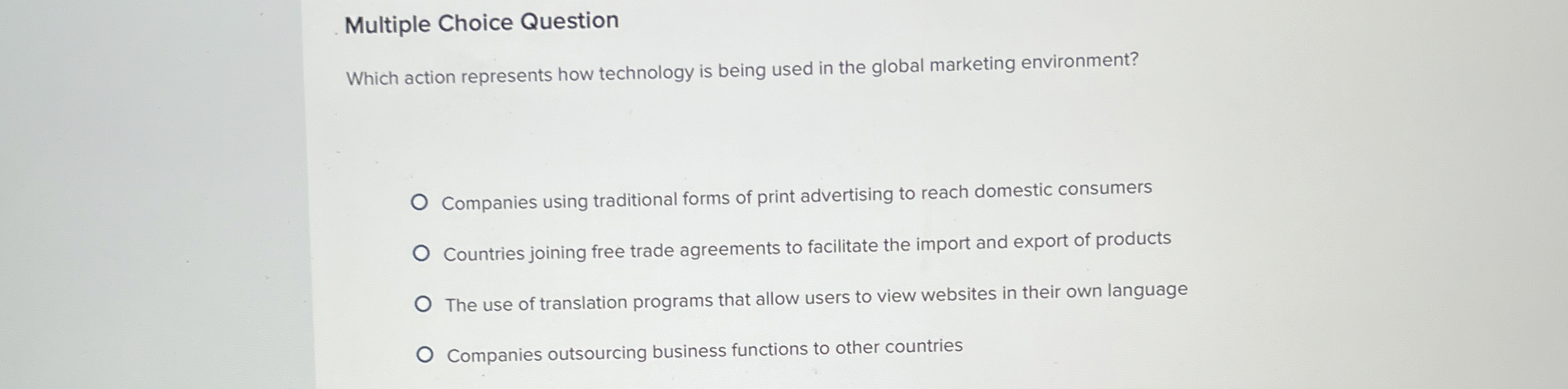 Solved Multiple Choice QuestionWhich action represents how | Chegg.com