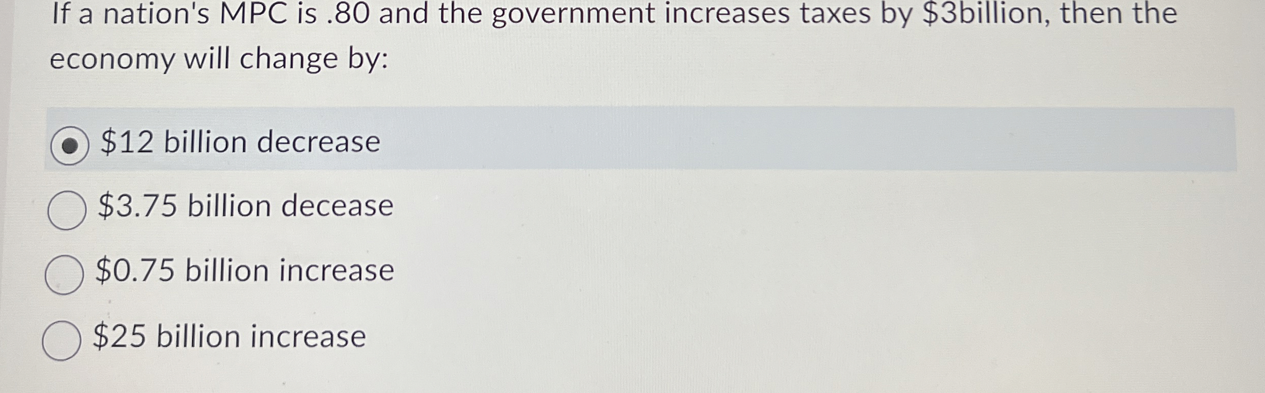 Solved If a nation's MPC is .80 ﻿and the government | Chegg.com