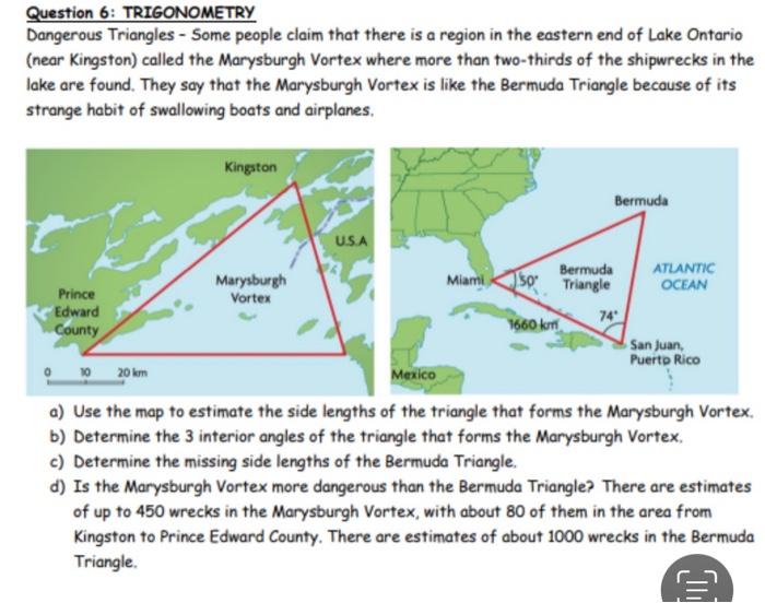 Solved Question 6: TRIGONOMETRY Dangerous Triangles - Some | Chegg.com