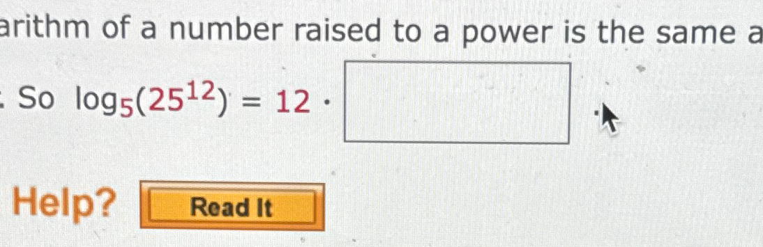 Solved arithm of a number raised to a power is the same aSo | Chegg.com