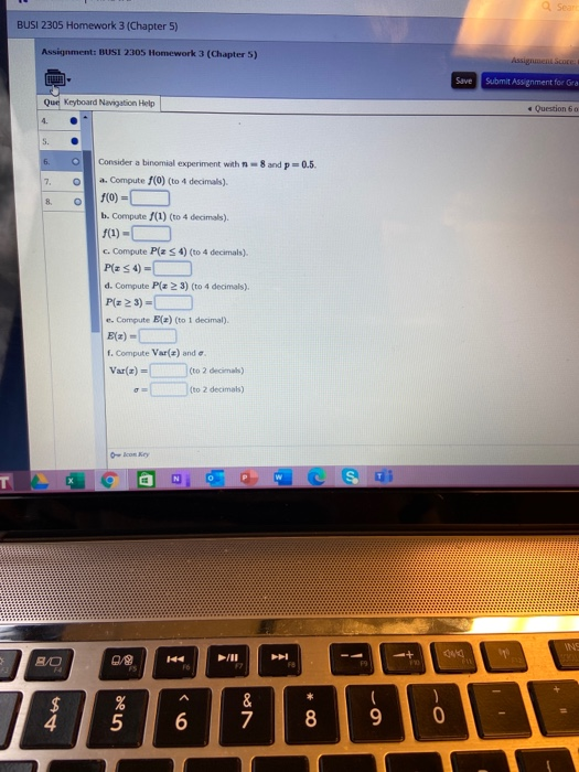Solved Sear BUSI 2305 Homework 3 (Chapter 5) Assignment: | Chegg.com