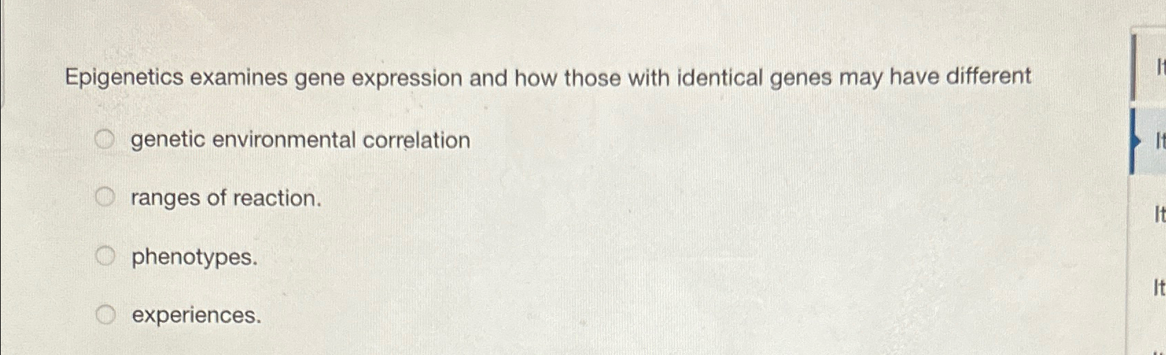 Solved Epigenetics examines gene expression and how those | Chegg.com