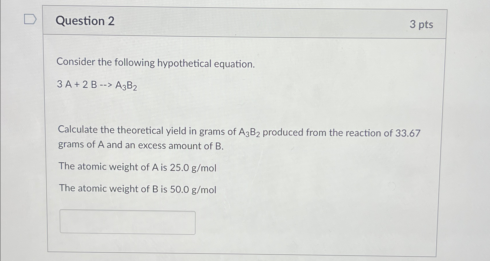 Solved Question 23 ﻿ptsConsider the following hypothetical | Chegg.com