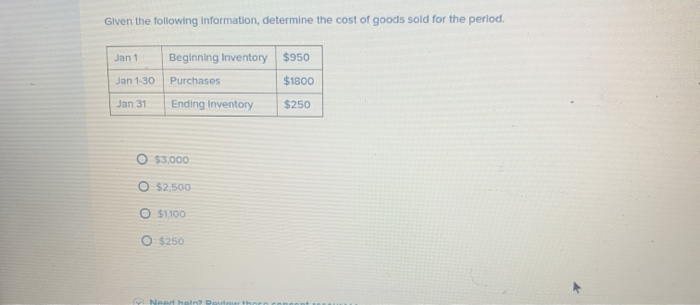 Solved Given the following information, determine the cost | Chegg.com Solved Given the following information, determine the cost | Chegg.com
