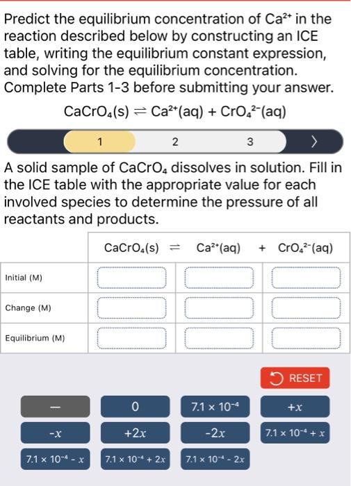 Solved Predict the equilibrium concentration of Ca2+ in the | Chegg.com
