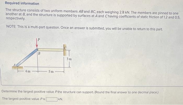 Solved Required information The structure consists of two | Chegg.com