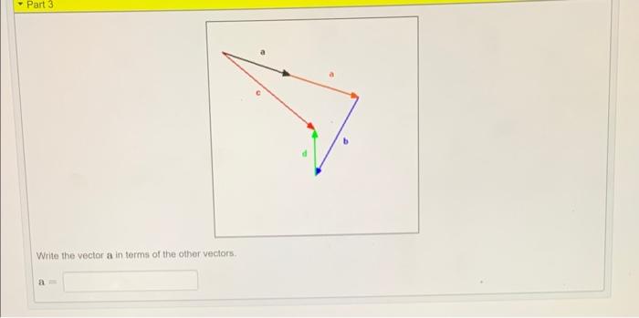 Solved Write the vector a in terms of the other | Chegg.com