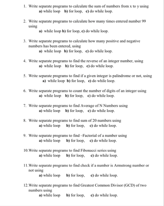 Solved Write separate programs to calculate the sum of | Chegg.com