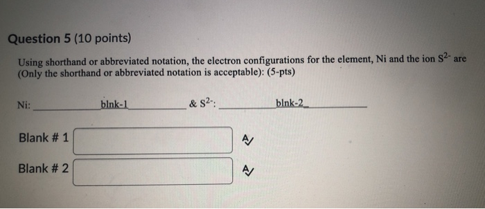 Solved Question 5 (10 points) Using shorthand or abbreviated | Chegg.com