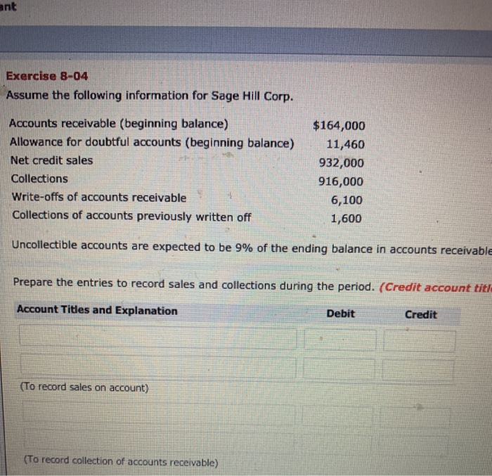 Solved nt Exercise 8-04 Assume the following information for | Chegg.com
