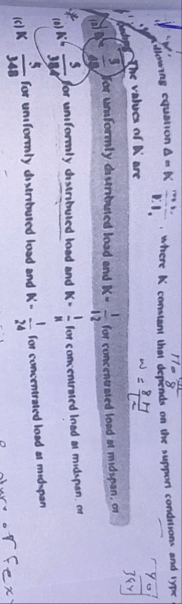 [Solved]: equation Delta =K(Ml)/(Ei), where K constant that