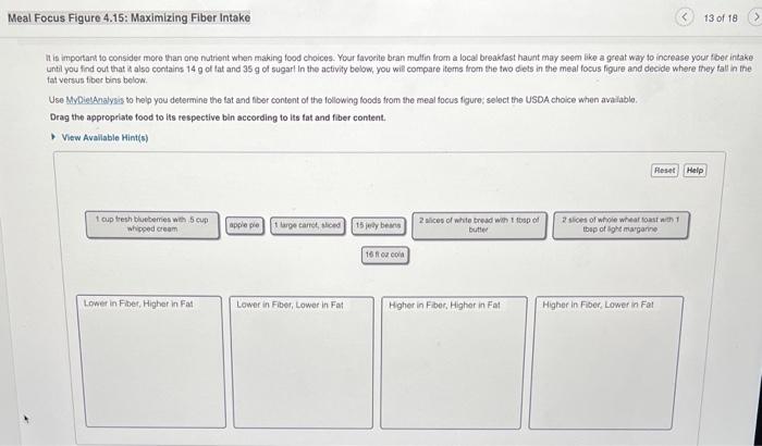 It is importart to consider more than one nutrient | Chegg.com
