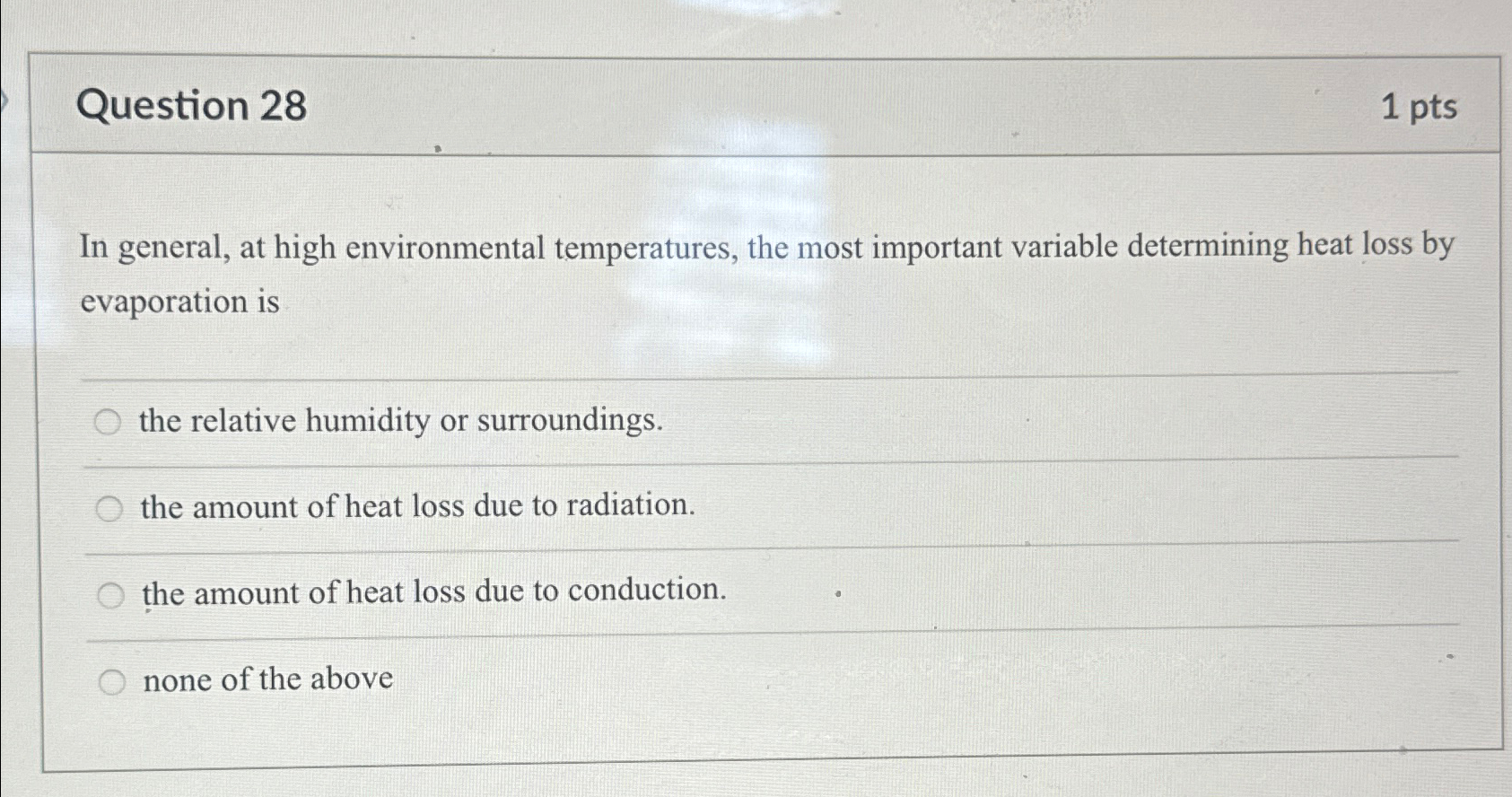 Solved Question 281ptsIn general, at high environmental | Chegg.com