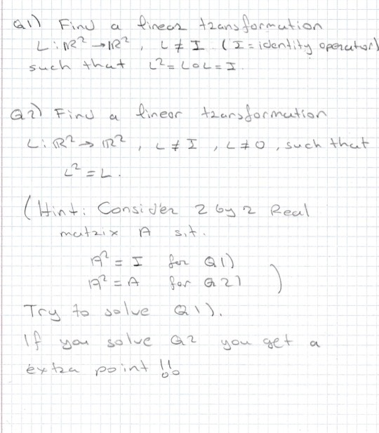 Solved Find a lineas transformation LiR2 R², L z I (I= | Chegg.com