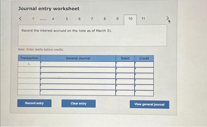 Solved Journal entry worksheet Note: Enter debits before | Chegg.com