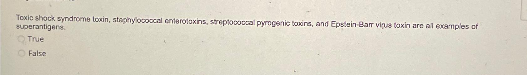 Solved Toxic Shock Syndrome Toxin Staphylococcal
