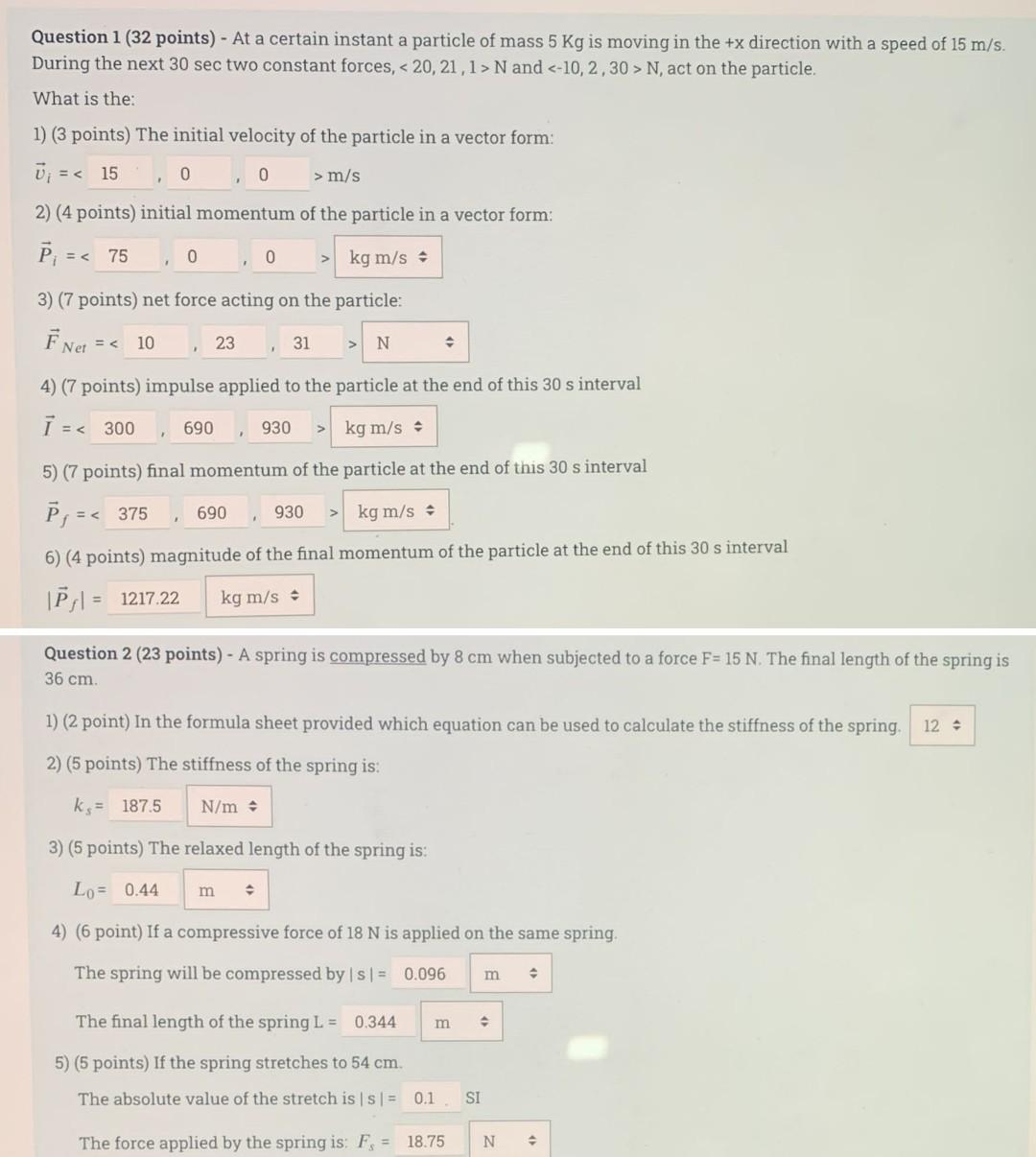 Solved Question 1 (32 points) - At a certain instant a | Chegg.com