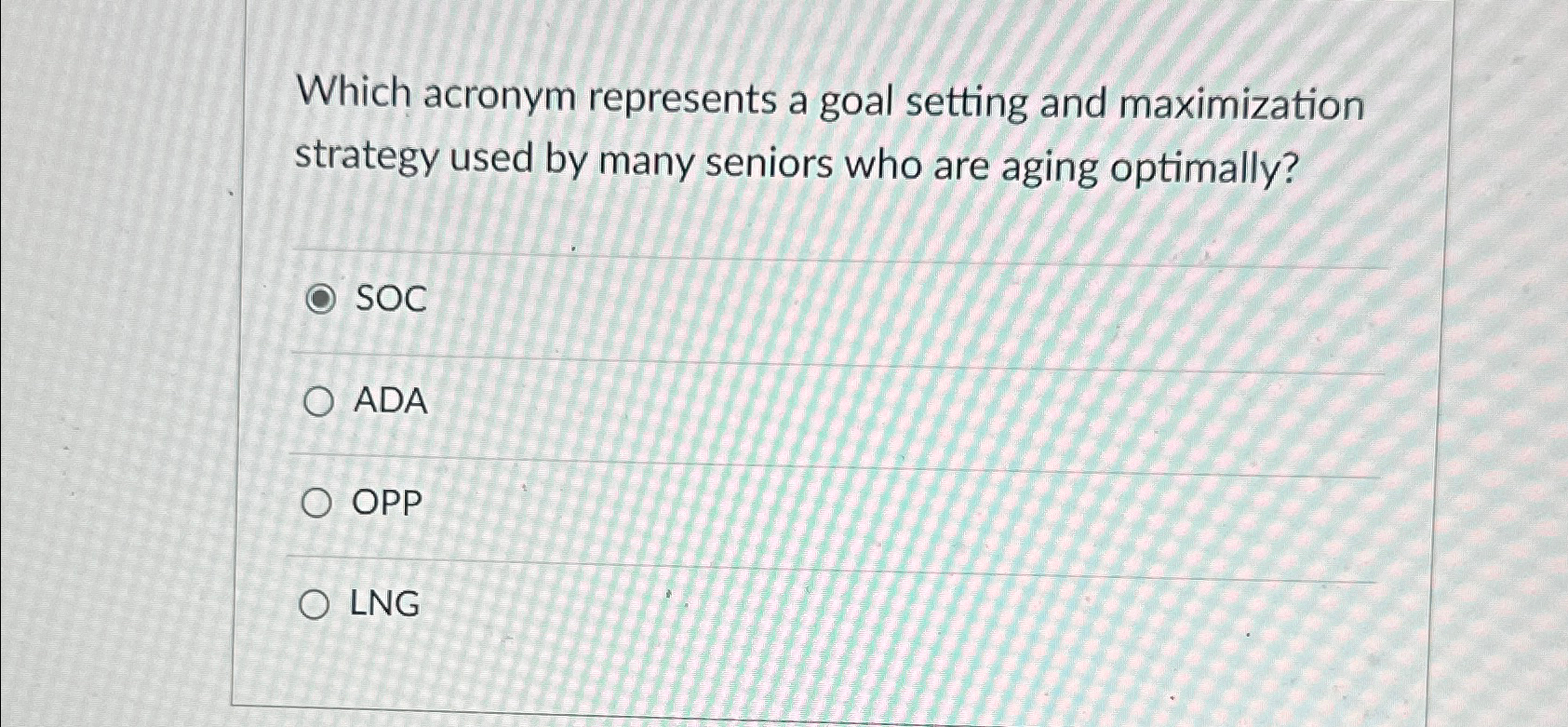 Solved Which acronym represents a goal setting and | Chegg.com