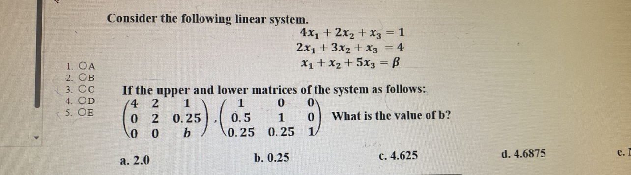 Solved Consider the following linear | Chegg.com