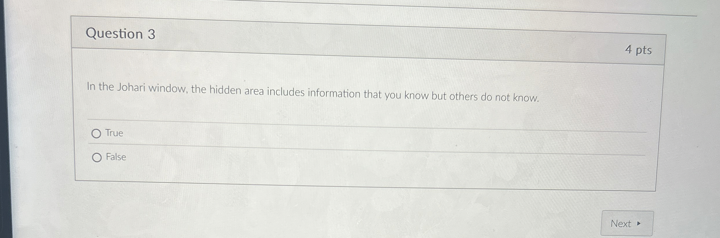 Solved Question 3In the Johari window, the hidden area | Chegg.com