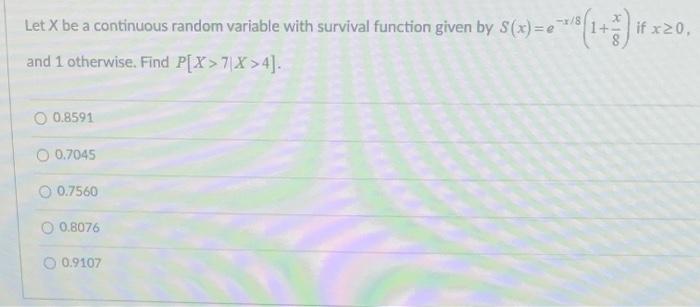 Solved /S Let X be a continuous random variable with | Chegg.com