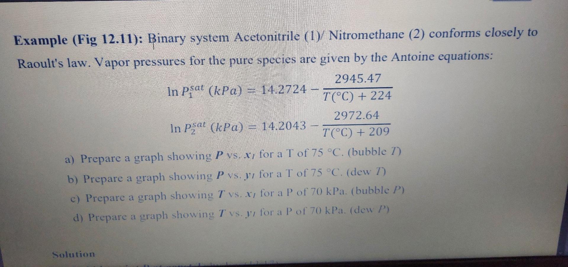 (Fig 12.11): Binary system Acetonitrile | Chegg.com