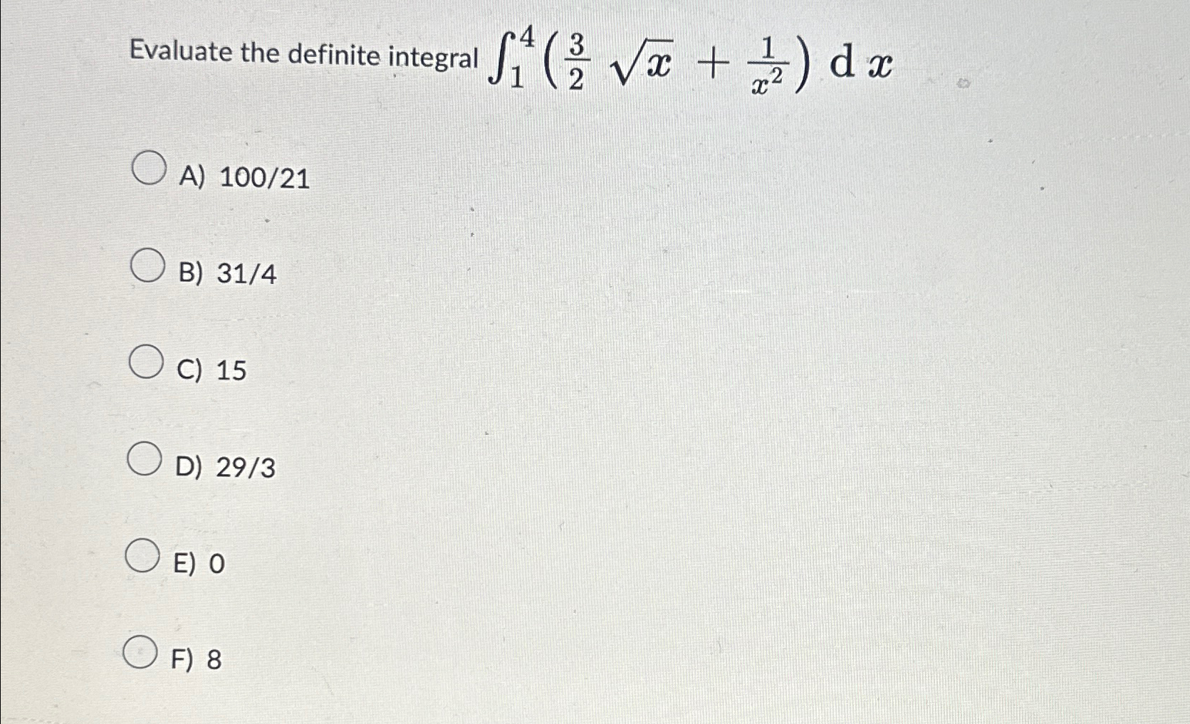 Solved Evaluate the definite integral | Chegg.com
