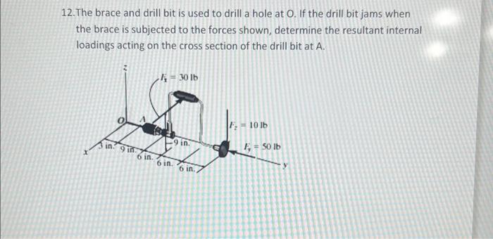 Solved 12. The brace and drill bit is used to drill a hole | Chegg.com