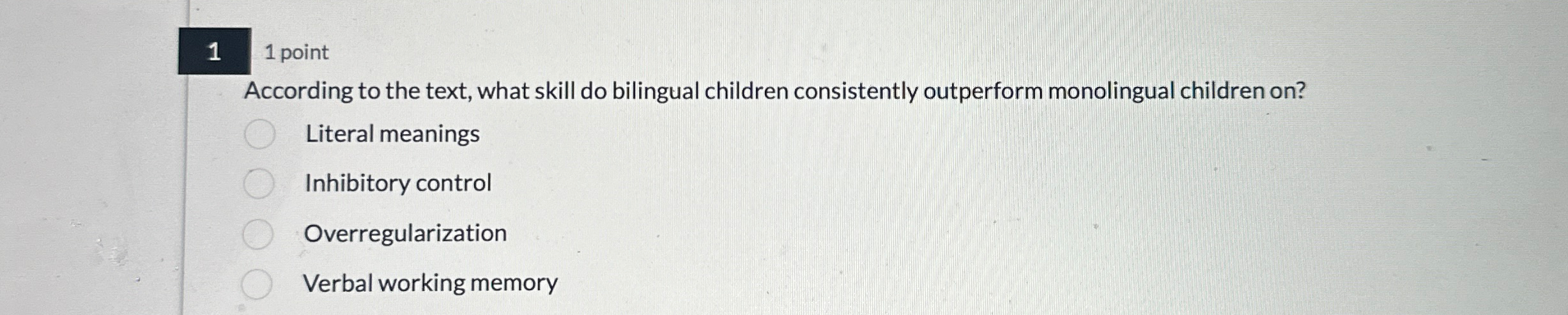 Solved 1,1 ﻿pointAccording to the text, what skill do | Chegg.com