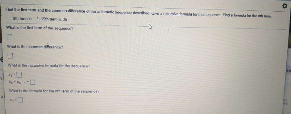 Solved $ Find the first term and the common difference of | Chegg.com