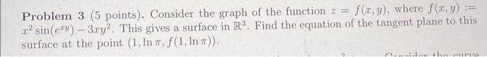 Solved Problem 3 (5 points). Consider the graph of the | Chegg.com