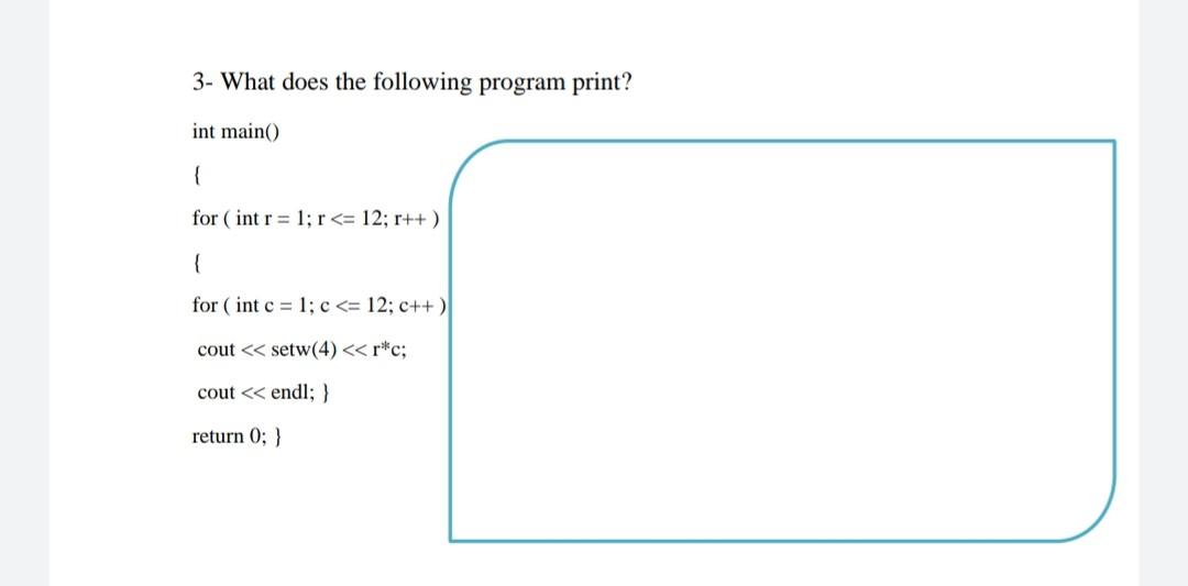 Solved 2-write C++ program to give the following output. | Chegg.com