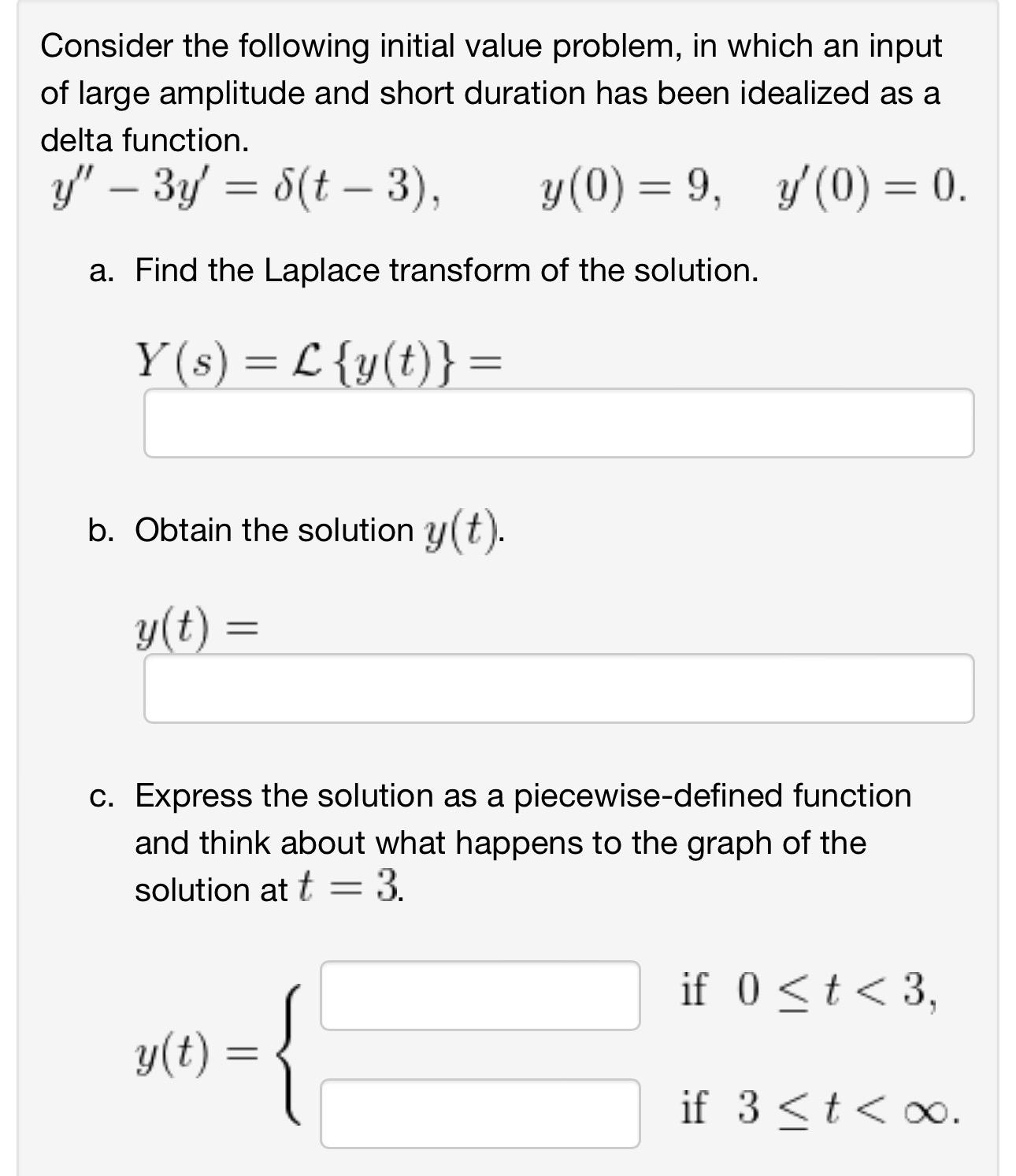 Solved Consider the following initial value problem, in | Chegg.com