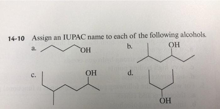 Solved 14-10 Assign an IUPAC name to each of the following | Chegg.com