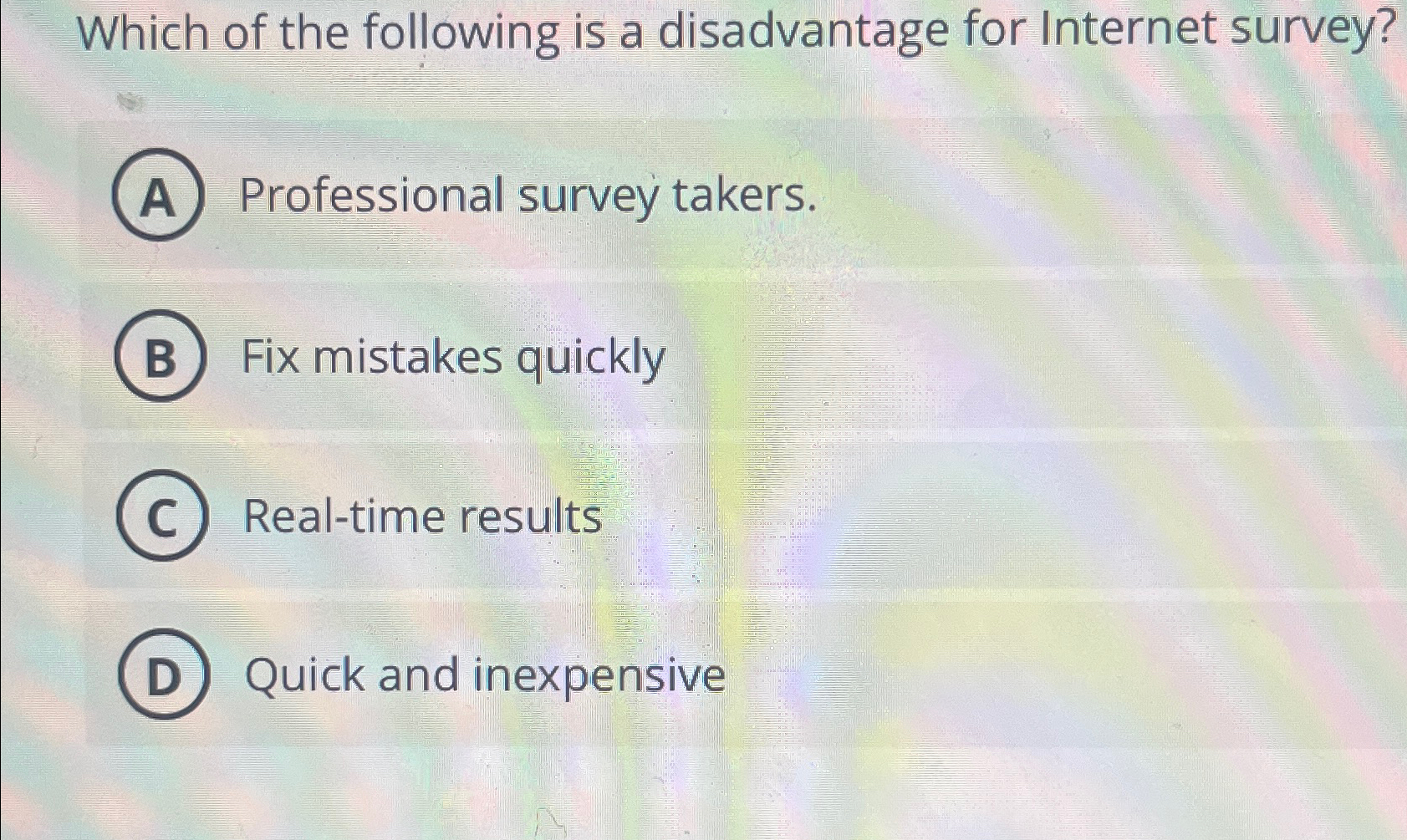 Solved Which of the following is a disadvantage for Internet | Chegg.com