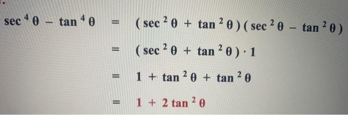 Solved secº 0 – tanº e (sec 2 0 + tan 20) (sec 2 0 - tan20 ) | Chegg.com