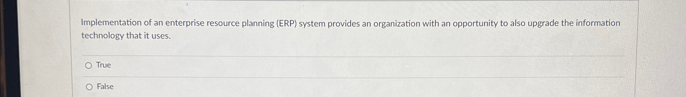 Solved Implementation of an enterprise resource planning | Chegg.com