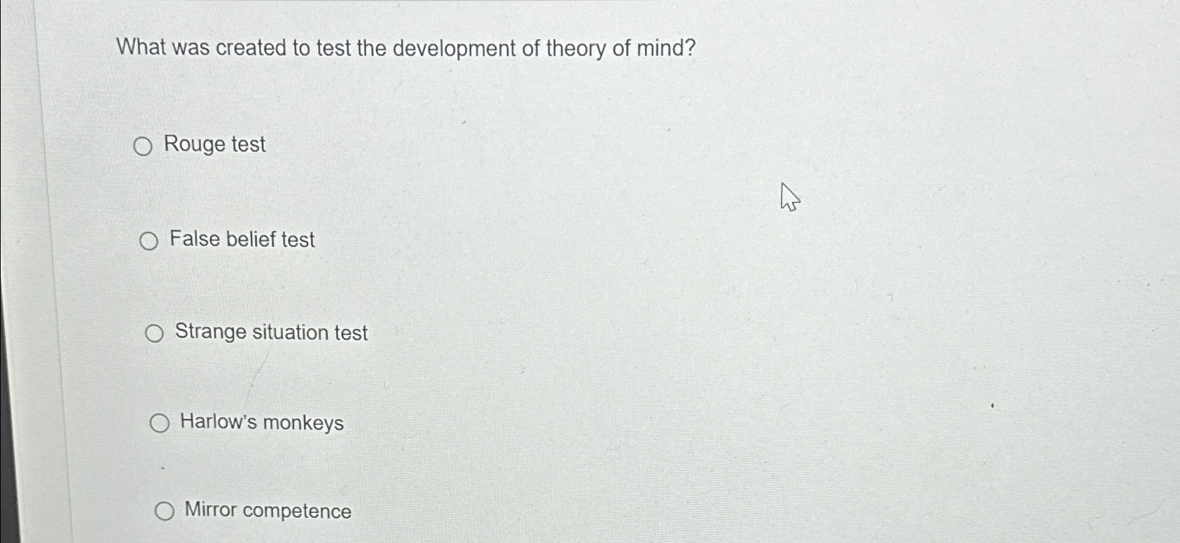 Solved What was created to test the development of theory of | Chegg.com Solved What was created to test the development of theory of | Chegg.com