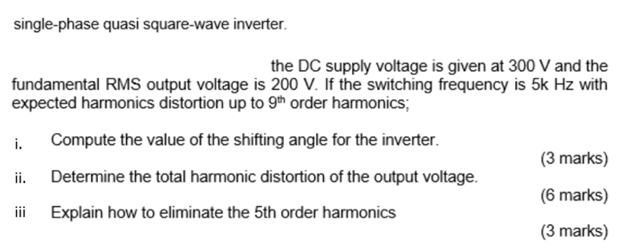 Solved single-phase quasi square-wave inverter. the DC | Chegg.com