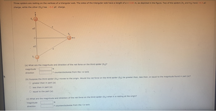 Solved Three spiders are resting on the vertices of a | Chegg.com