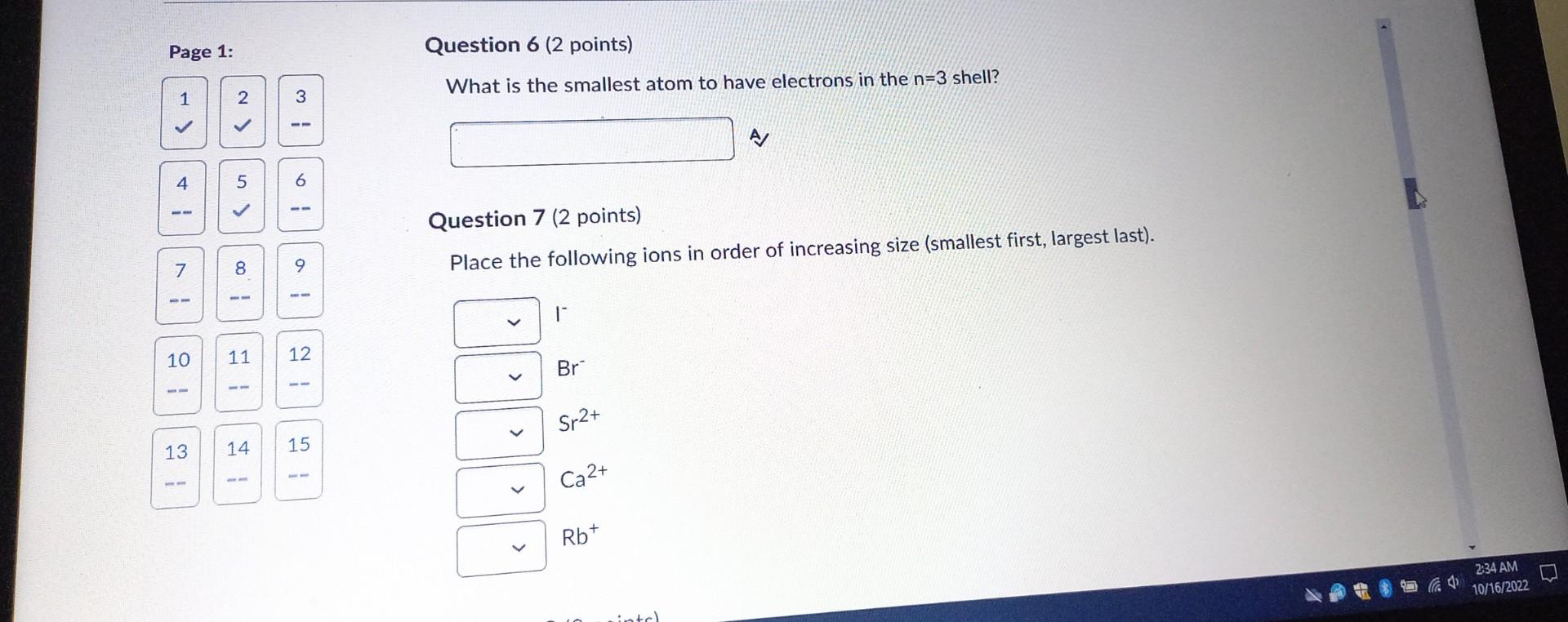 Solved What is the smallest atom to have electrons in the | Chegg.com