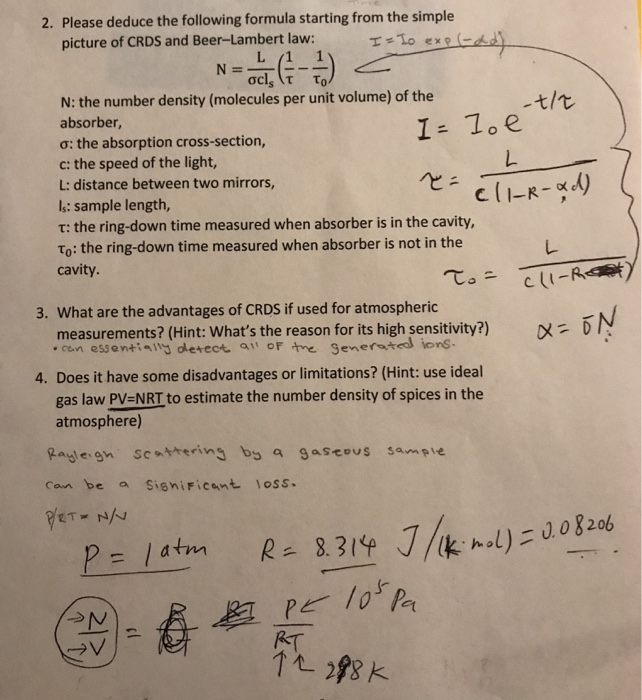 Solved 2. Please deduce the following formula starting from | Chegg.com